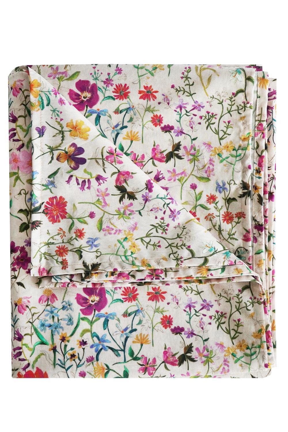 Coco & Wolf Flat Top Sheet Liberty Fabric LINEN GARDEN