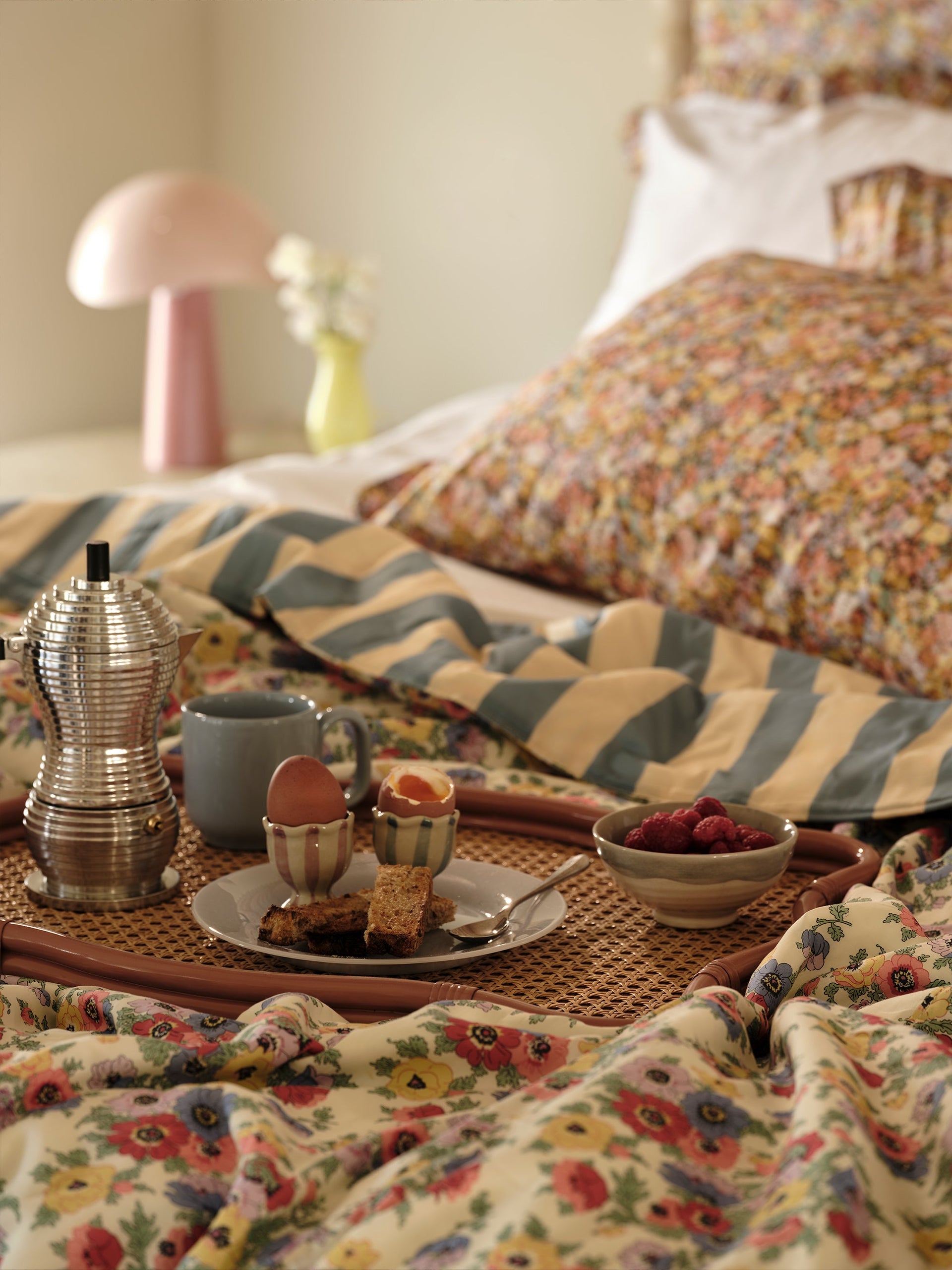 Luxury bedding made with Liberty fabric by Coco & Wolf
