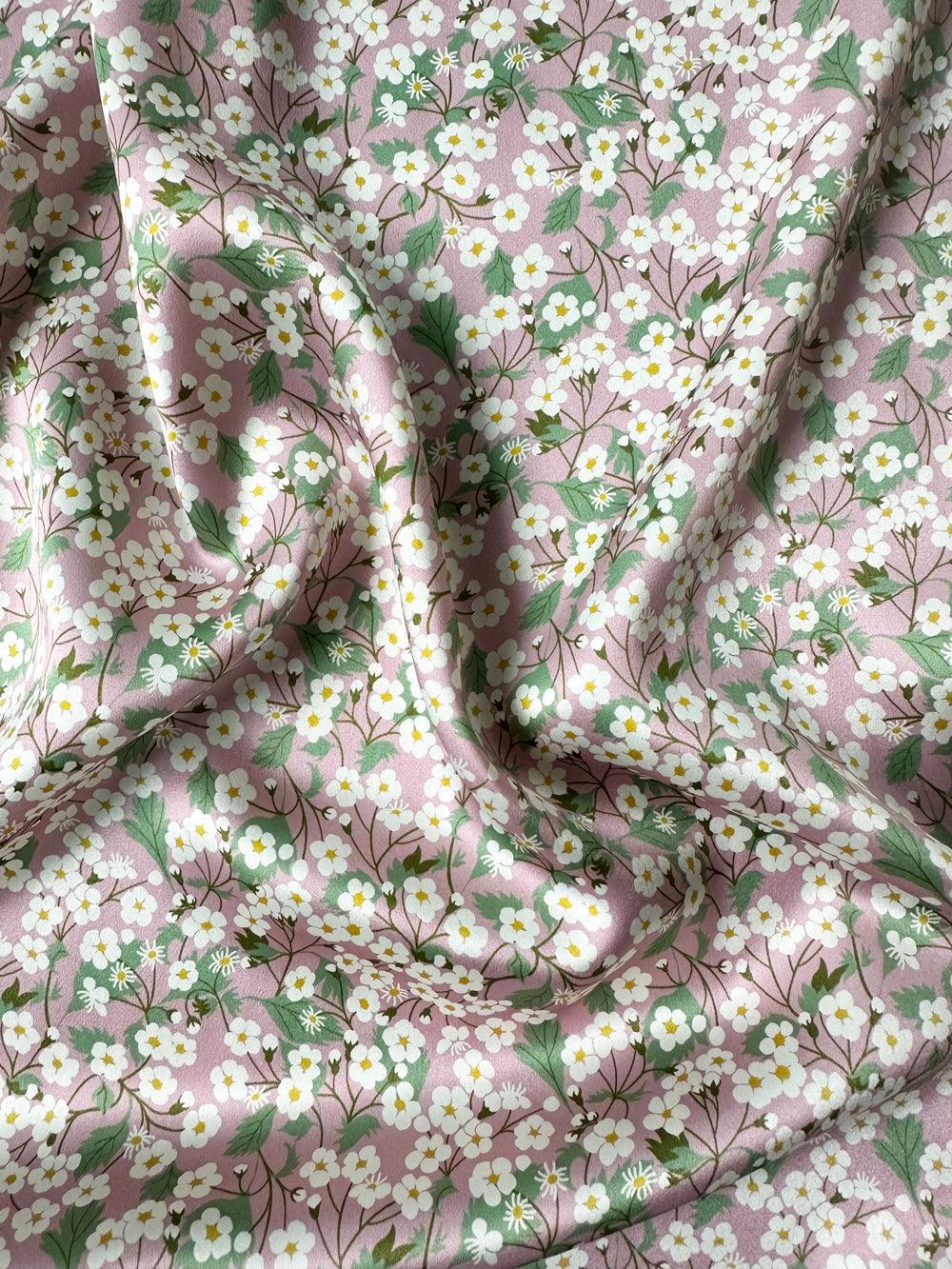 Coco & Wolf Liberty Fabric Belgravia Silk Satin MITSI LILAC