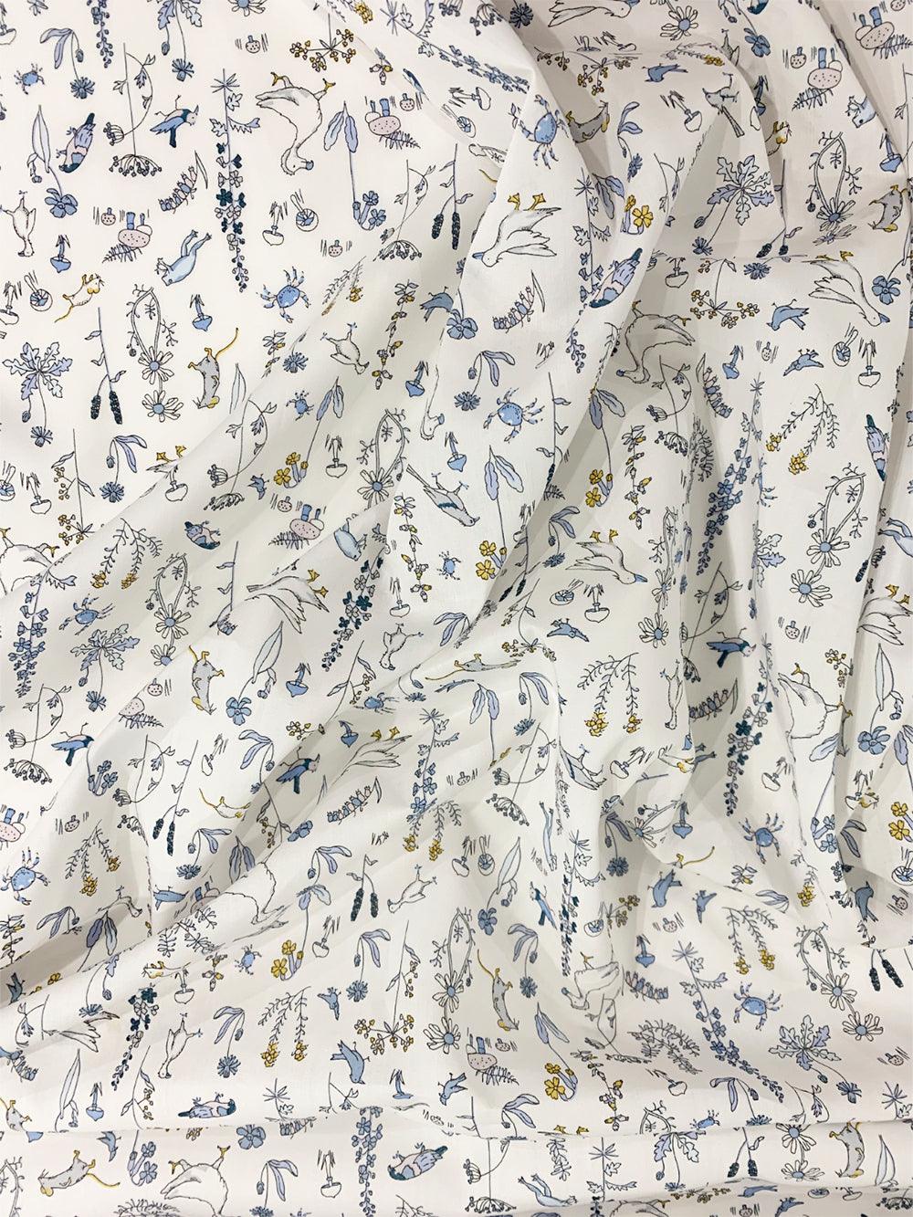 Coco & Wolf Liberty Fabric Tana Lawn® Cotton THEO BLUE