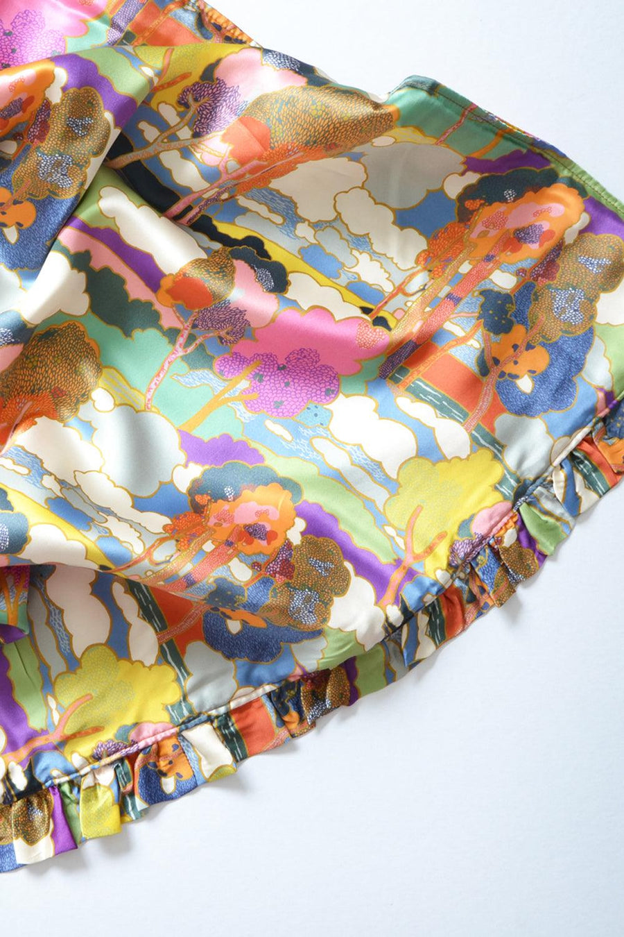 Coco & Wolf Ruffle Edge Silk Bedspread Liberty Fabric PROSPECT ROAD ...