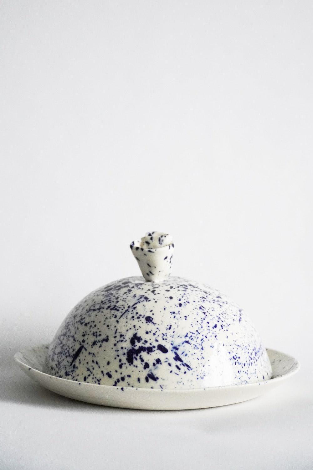 Coco & Wolf Porcelain Splatter Butter Dish