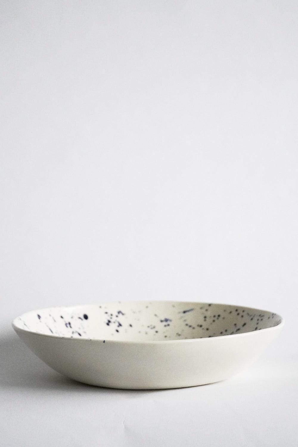 Coco & Wolf Porcelain Splatter Salad Serving Bowl