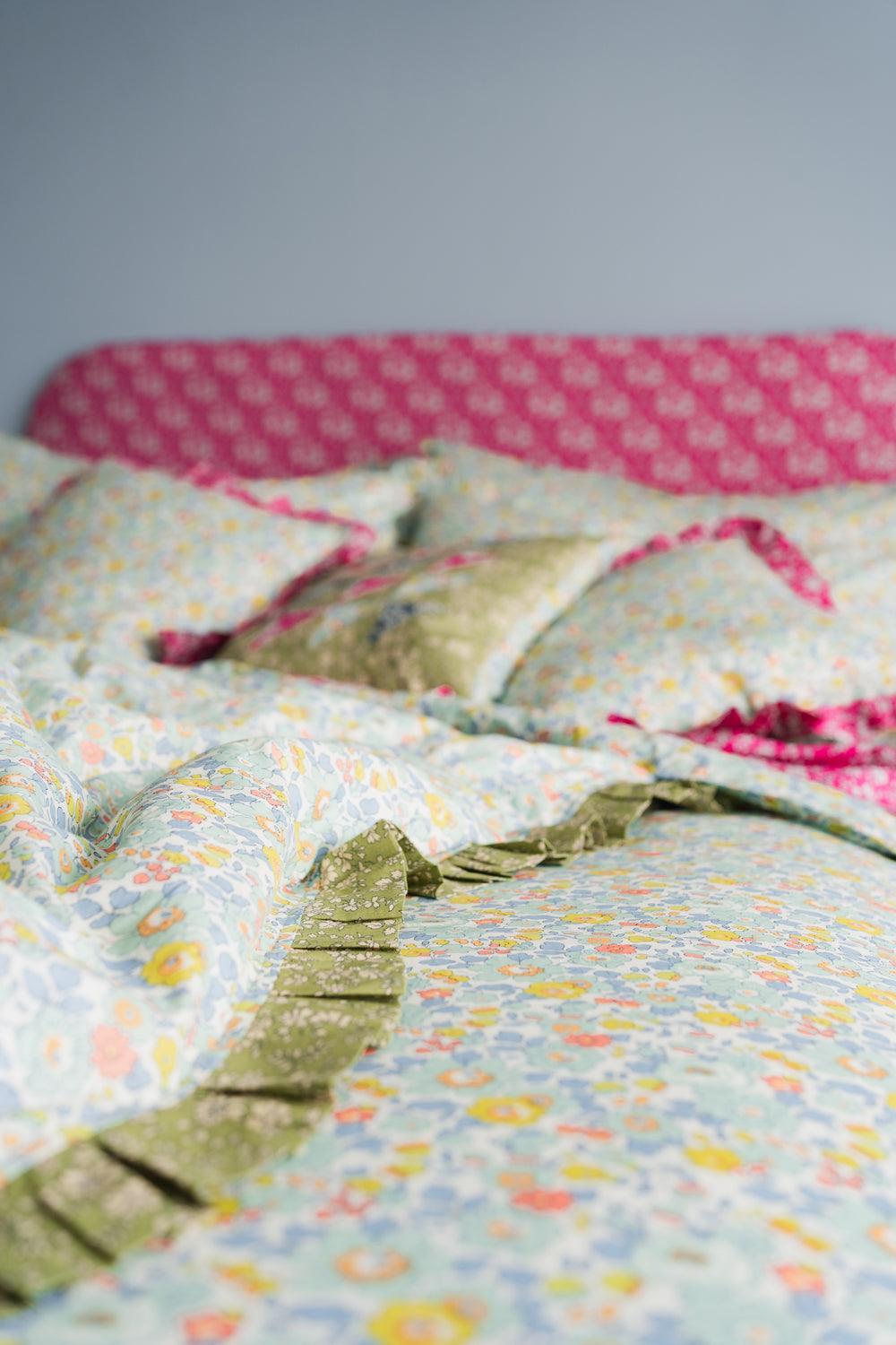 Coco & Wolf Reversible Ruffle Edge Heirloom Quilt made with Liberty ...